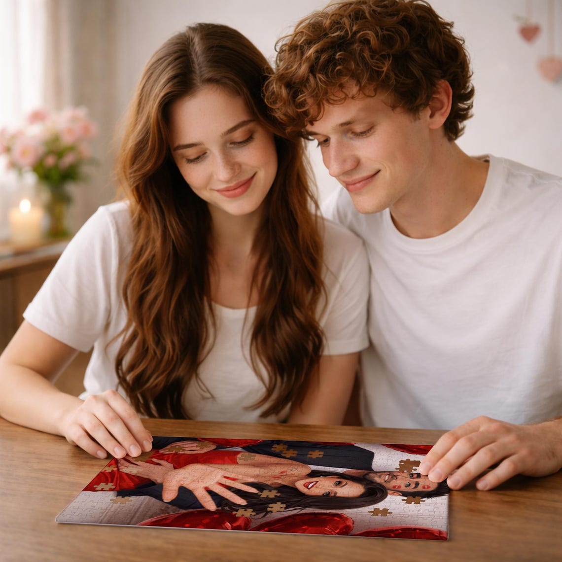 Personalized Couple Portrait Puzzle, Custom Puzzle From Photo, Puzzle ...