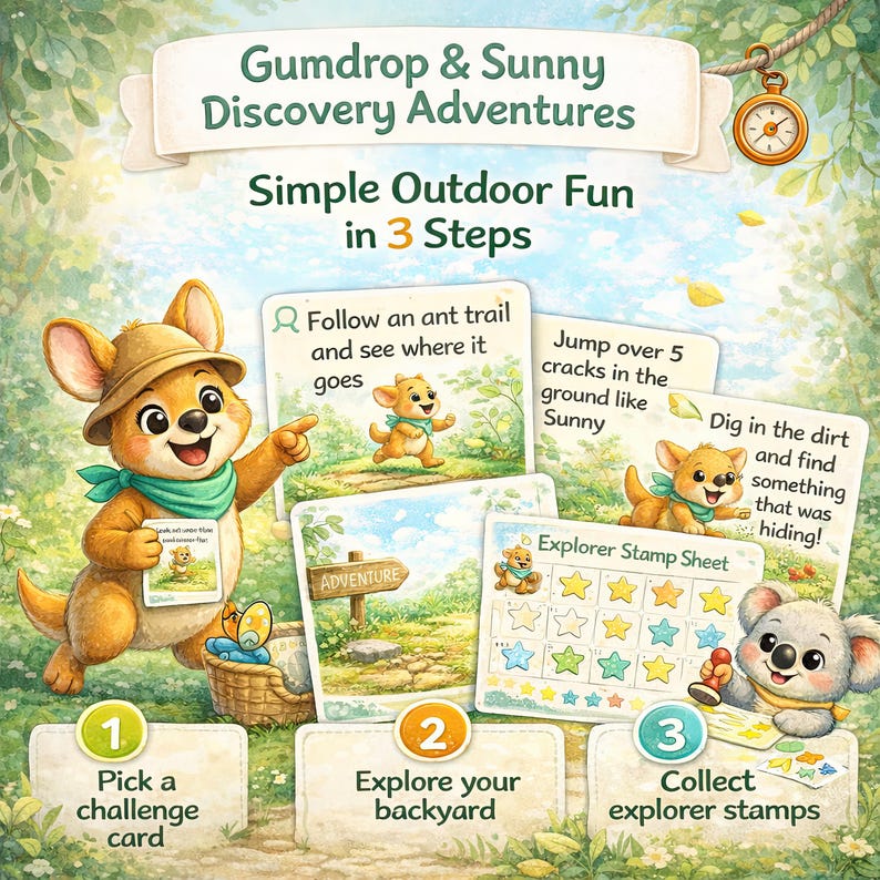 Outdoor Activity Cards for Kids | Backyard Scavenger Hunt Printable ...