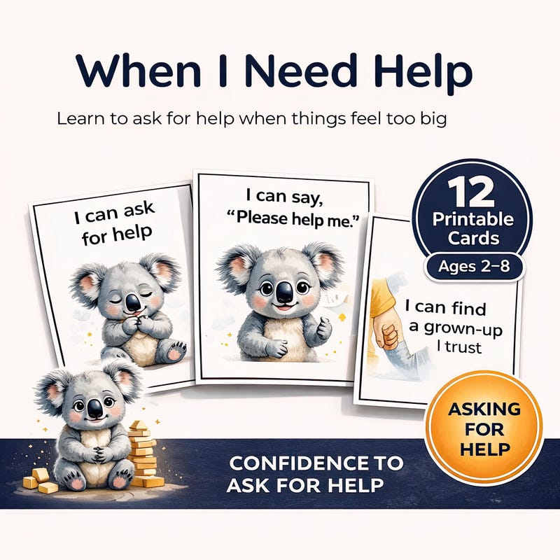 I Need Help Cards - Etsy UK