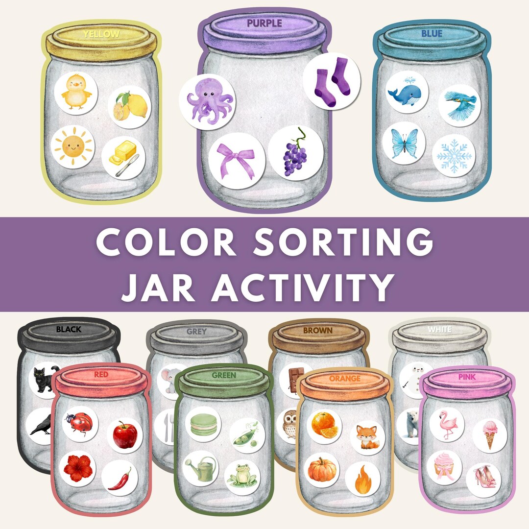 Color Sorting Game | Toddler & Preschool Printable Activity (PDF ...