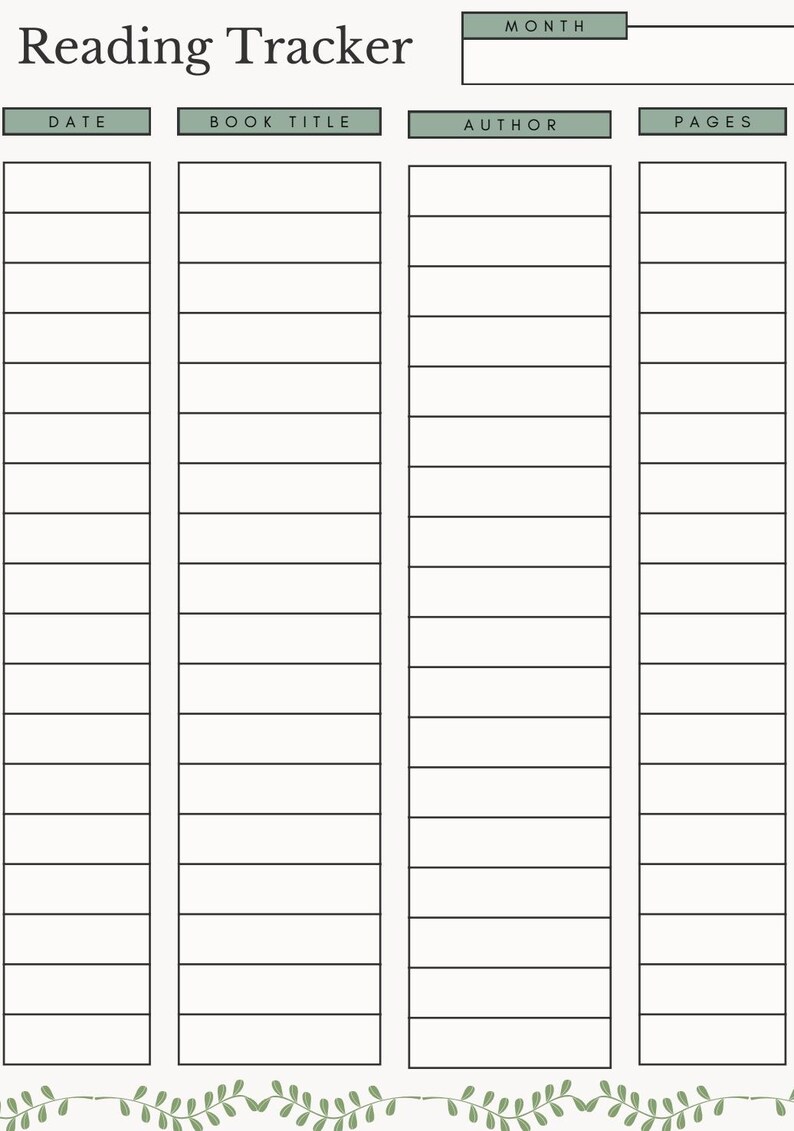 Student Reading Log Bundle | Printable Reading Tracker | Monthly ...