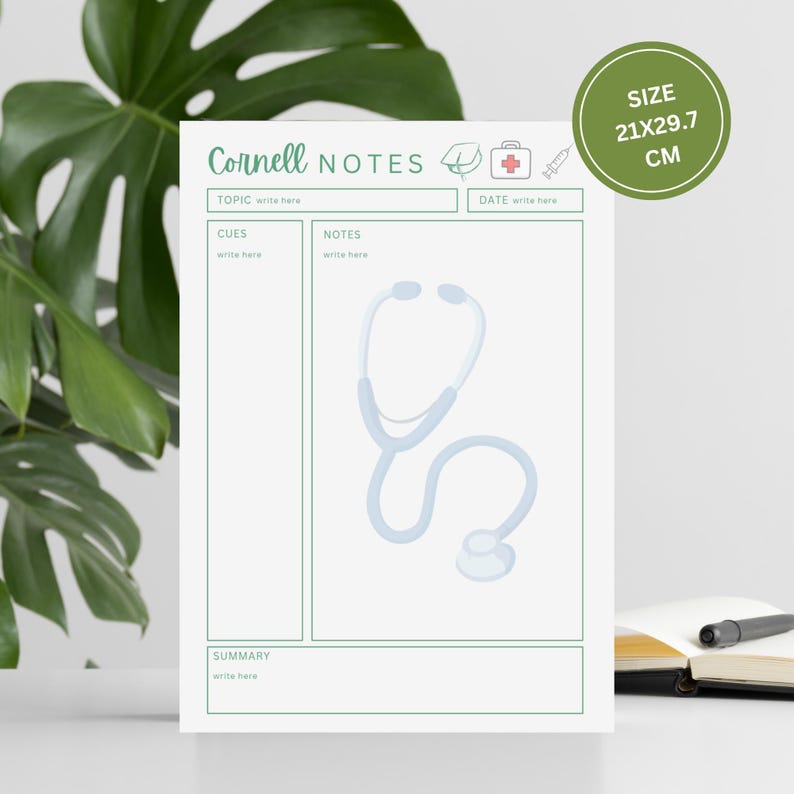 Sage Green Nursing Presentation Template & Cornell Notes Bundle ...