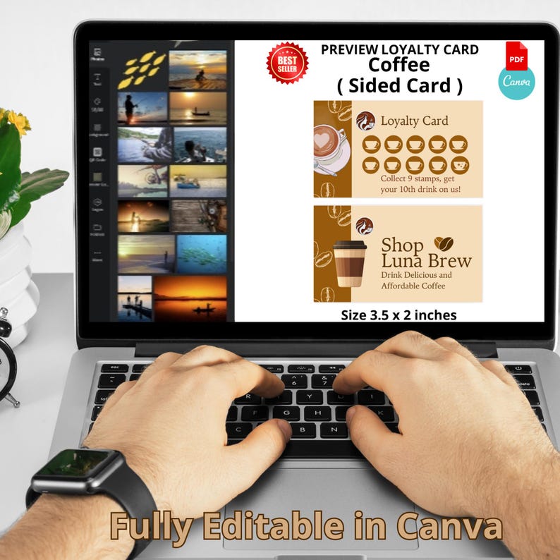 Coffee Shop Loyalty Card Templates | 5 Editable Canva Designs (digital ...
