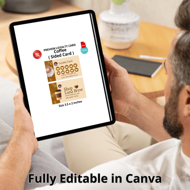 Coffee Shop Loyalty Card Templates | 5 Editable Canva Designs (digital ...