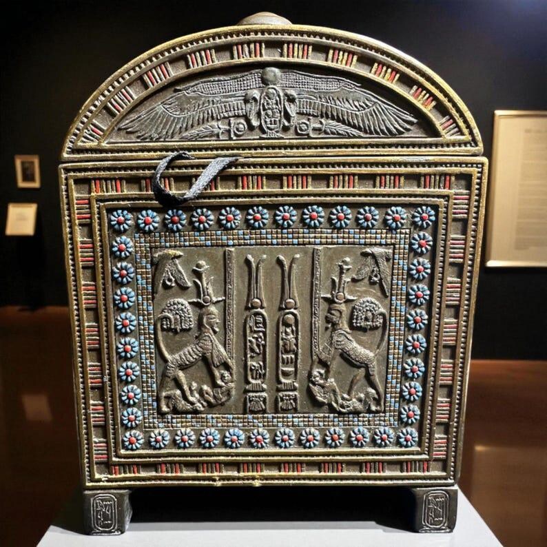 Ancient Egyptian Tutankhamun Jewelry Box: Handcrafted Egyptian Treasure ...