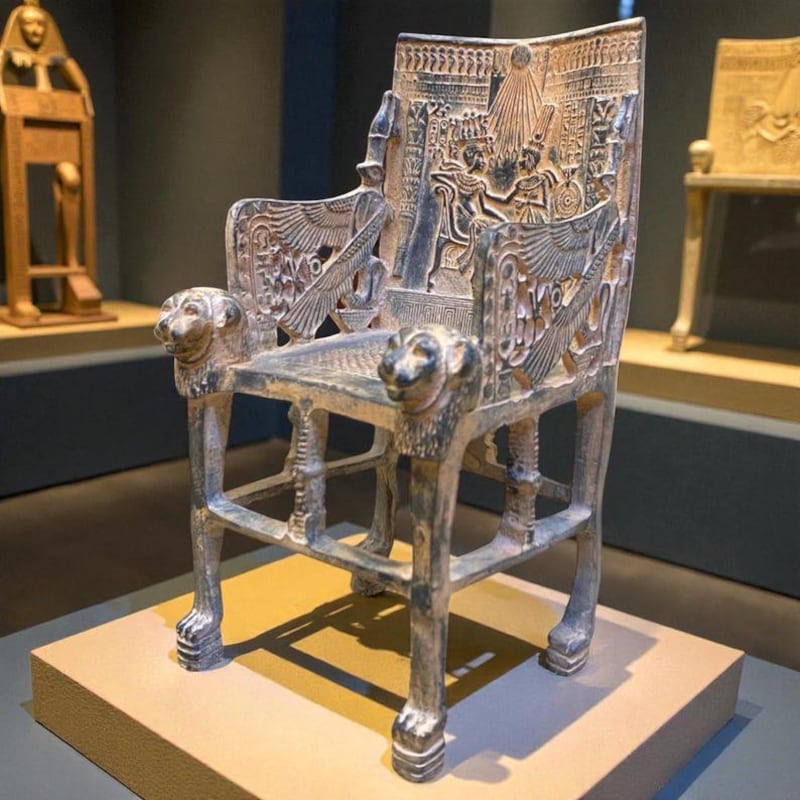 King Tut Throne Statue - Etsy UK