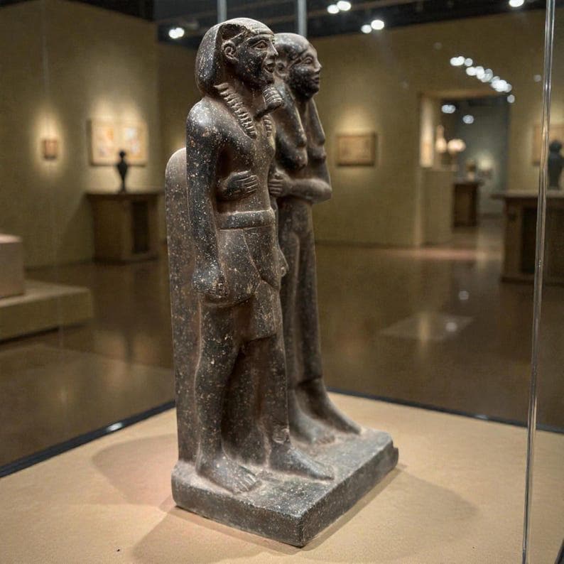 Old Kingdom Masterpiece of Eternal Unity: Ancient Egyptian King ...