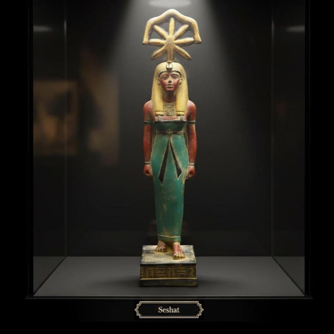 Seshat Statue Ancient Egyptian Goddess of Writing, Knowledge, Rare ...