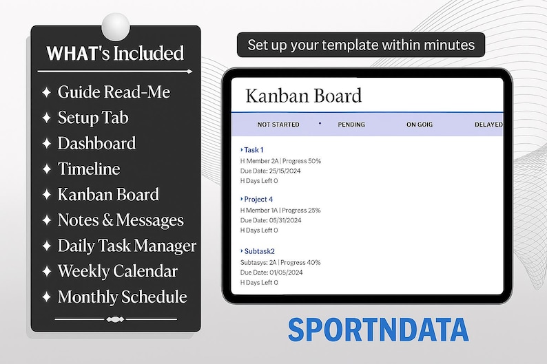 Project Management Google Sheets Template With Dashboard Timeline ...