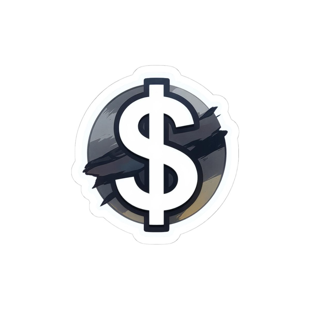 Dollar Sign Sticker Kiss-cut - Etsy