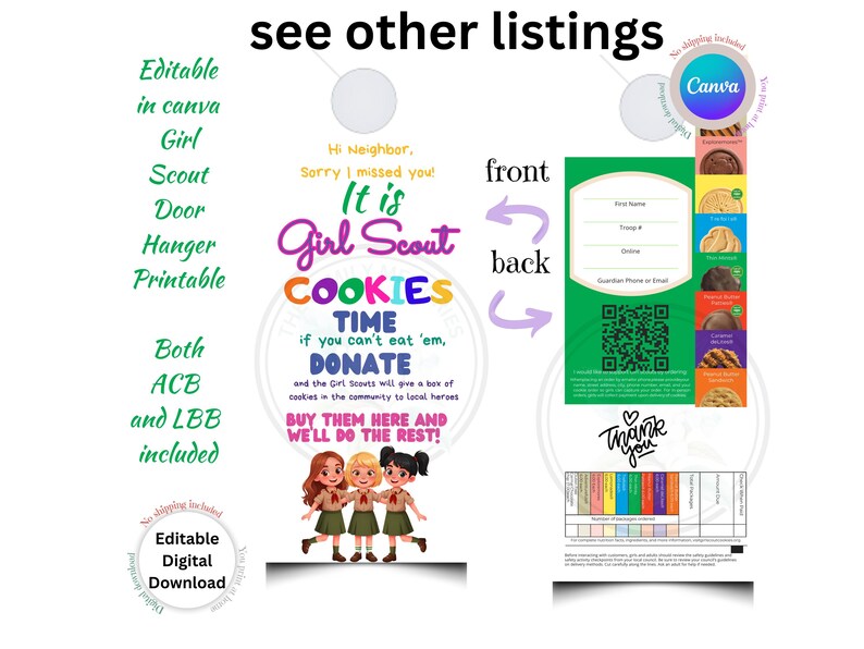 Girl Scout Cookie Booth Game – Roll & Draw Activity (digital Download ...