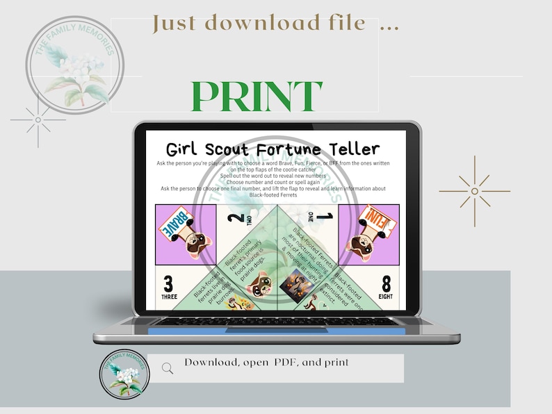 Girl Scout Cookie Booth Game, Ferret Mascot Concentration, Troop ...