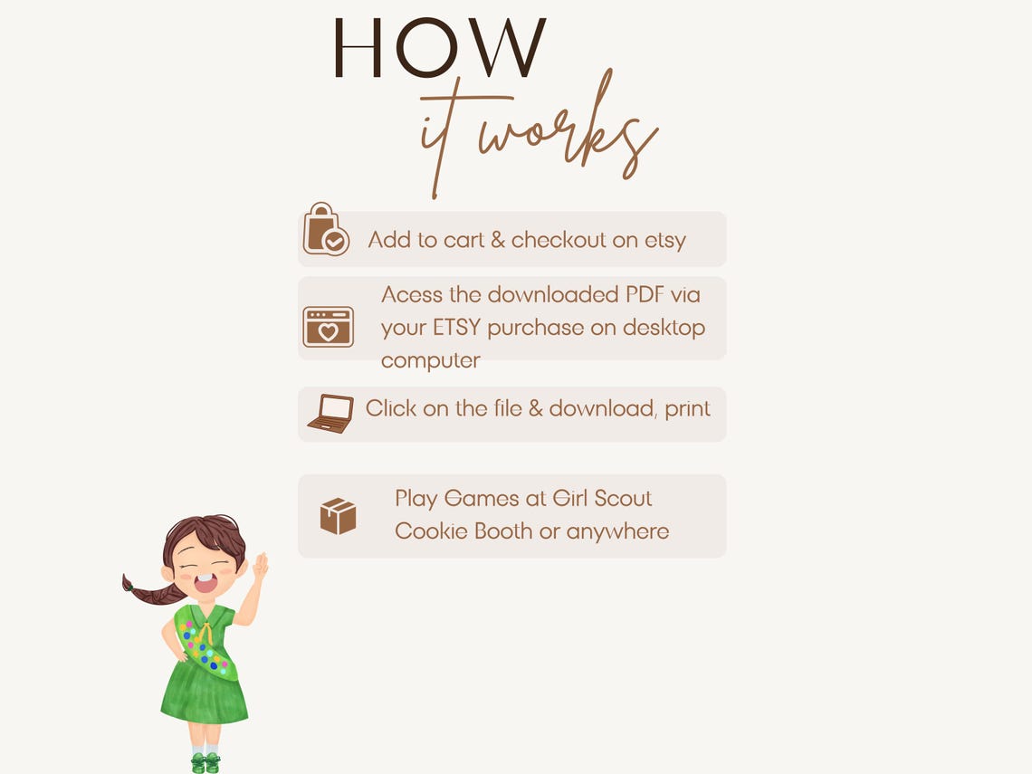 Girl Scout Cookie Booth Game, Ferret Mascot Concentration, Troop ...