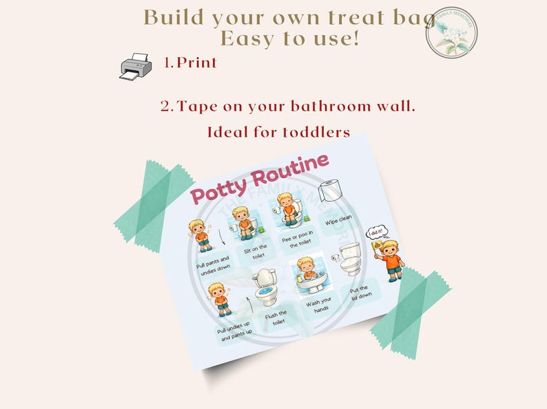 Printable Potty Time Sequence | Toilet Training Checklist Printable ...