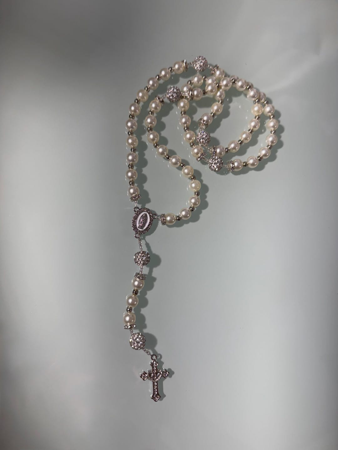 Handmade Celestial Pearl Prayer Rosary: Weddings, First Communion ...