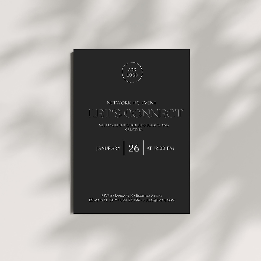 Corporate Invitation Template | Business & Networking Event Invite ...