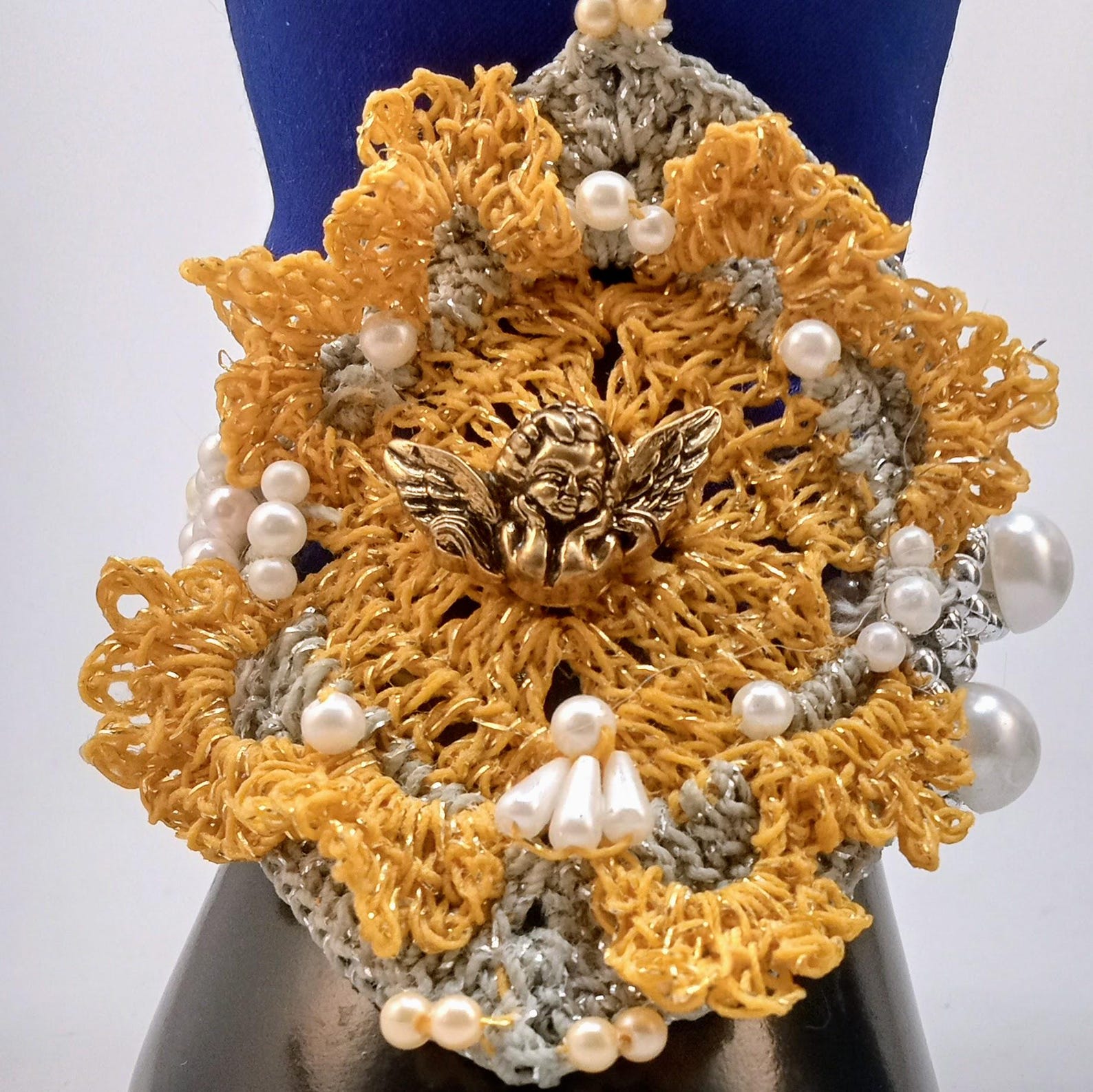 Baroque Style Crocheted and Beadloom Woven Corsage Cuff Bracelet - Etsy