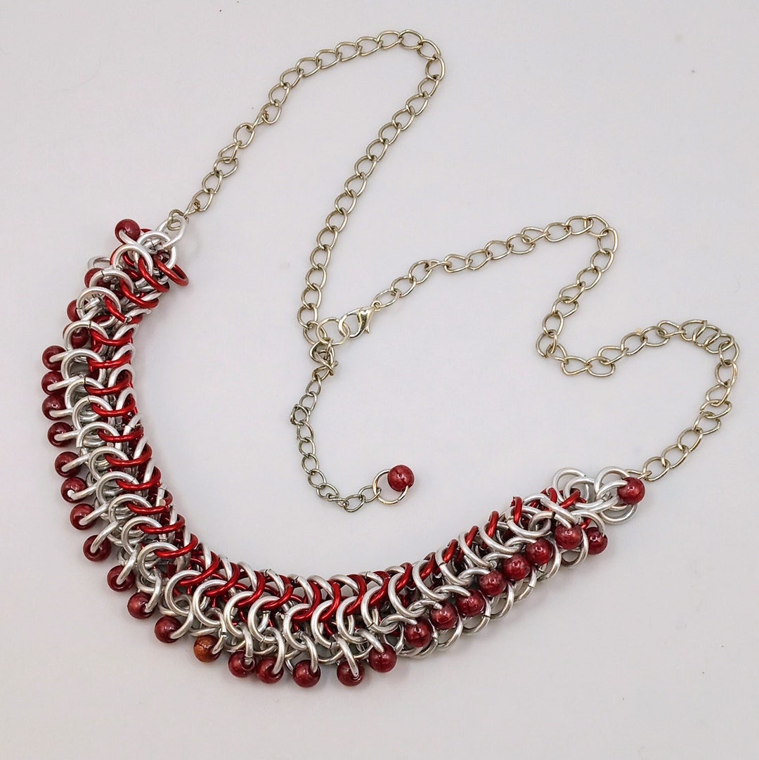 Dragon Back Chainmail Weave Necklace - Etsy