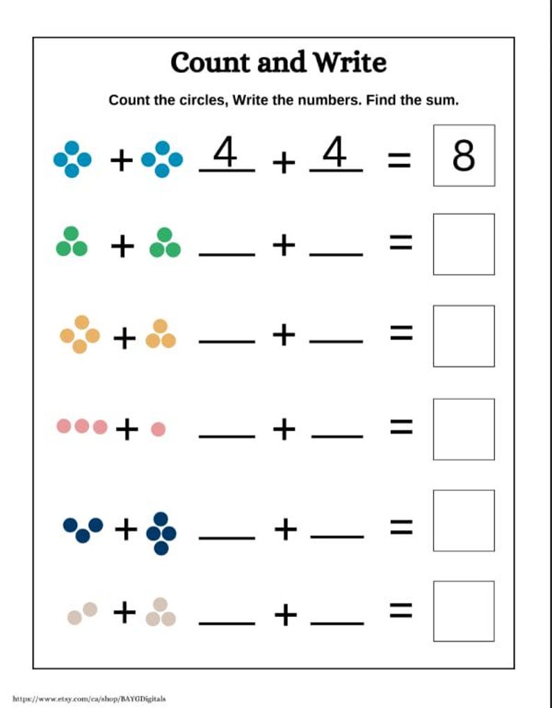 Math Worksheets | Addition, Subtraction, Arrange & Scramble Numbers - Etsy
