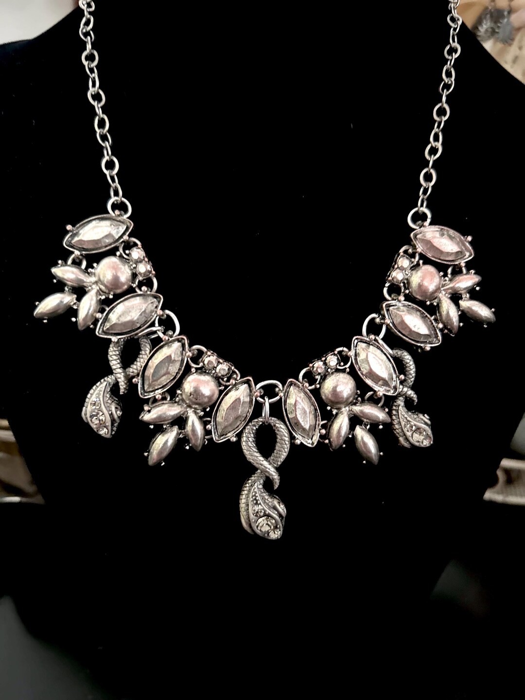 Serpent Necklace ~ Snake Necklace ~ Art Nouveau Snakes ~ Antique Style ...