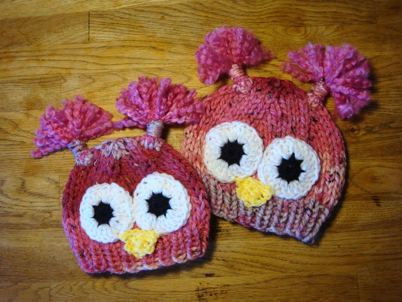 Owl Beanie for Kids Babies Adults Tweed Stripe Owl Beanie | Etsy