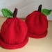 Red Apple Hat - Baby, Toddler and Child Size Beanie - Hand Knit Hat - Etsy
