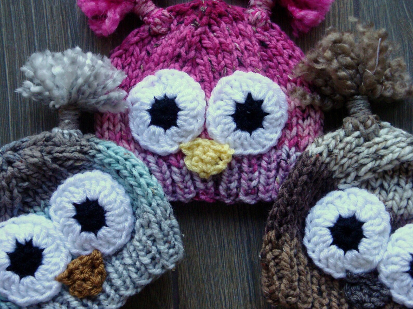 Owl Beanie for Kids Babies Adults Tweed Stripe Owl Beanie | Etsy