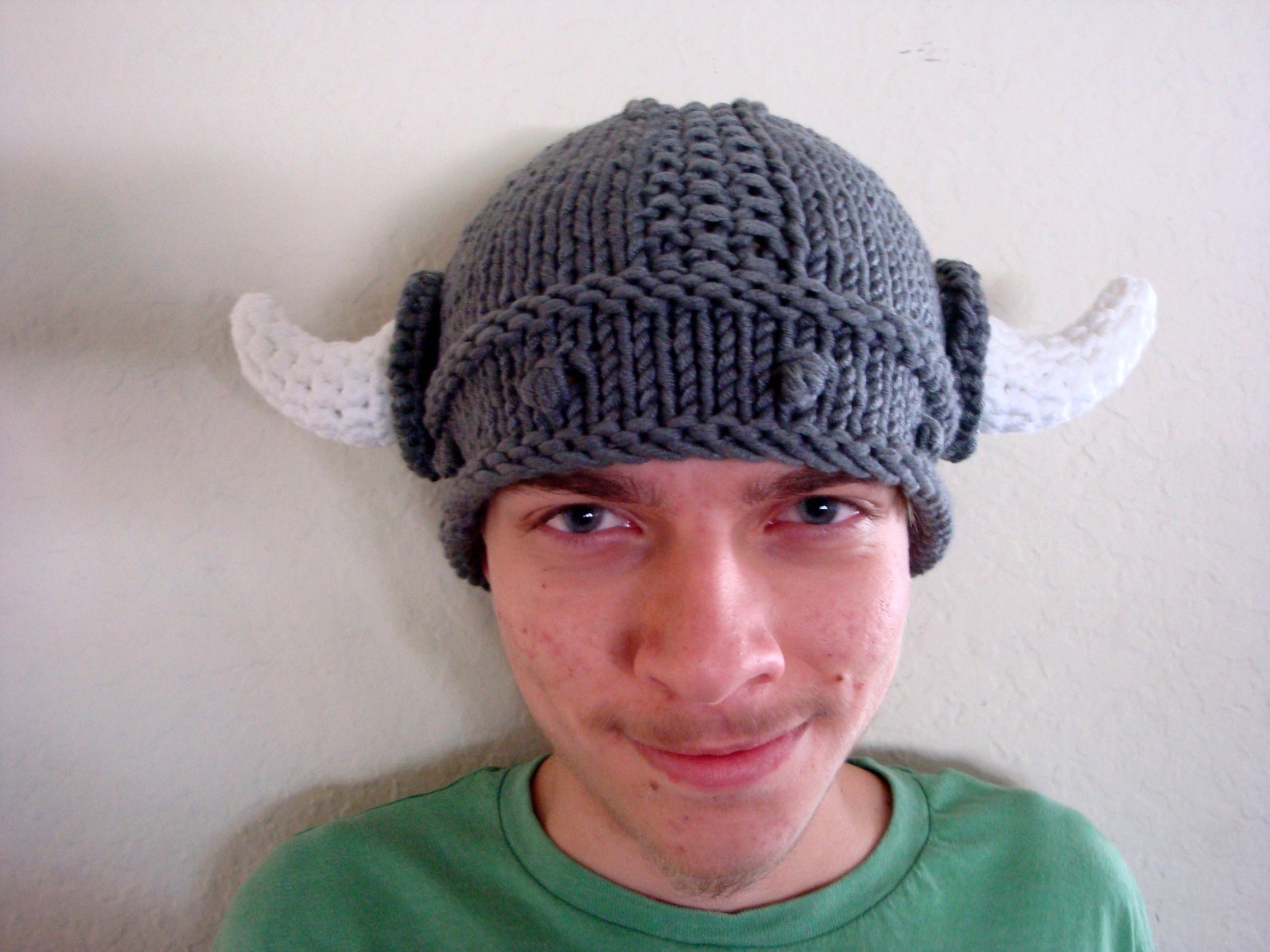 Viking Helmet Beanie Knit Viking Hat With Horns Gladiator - Etsy
