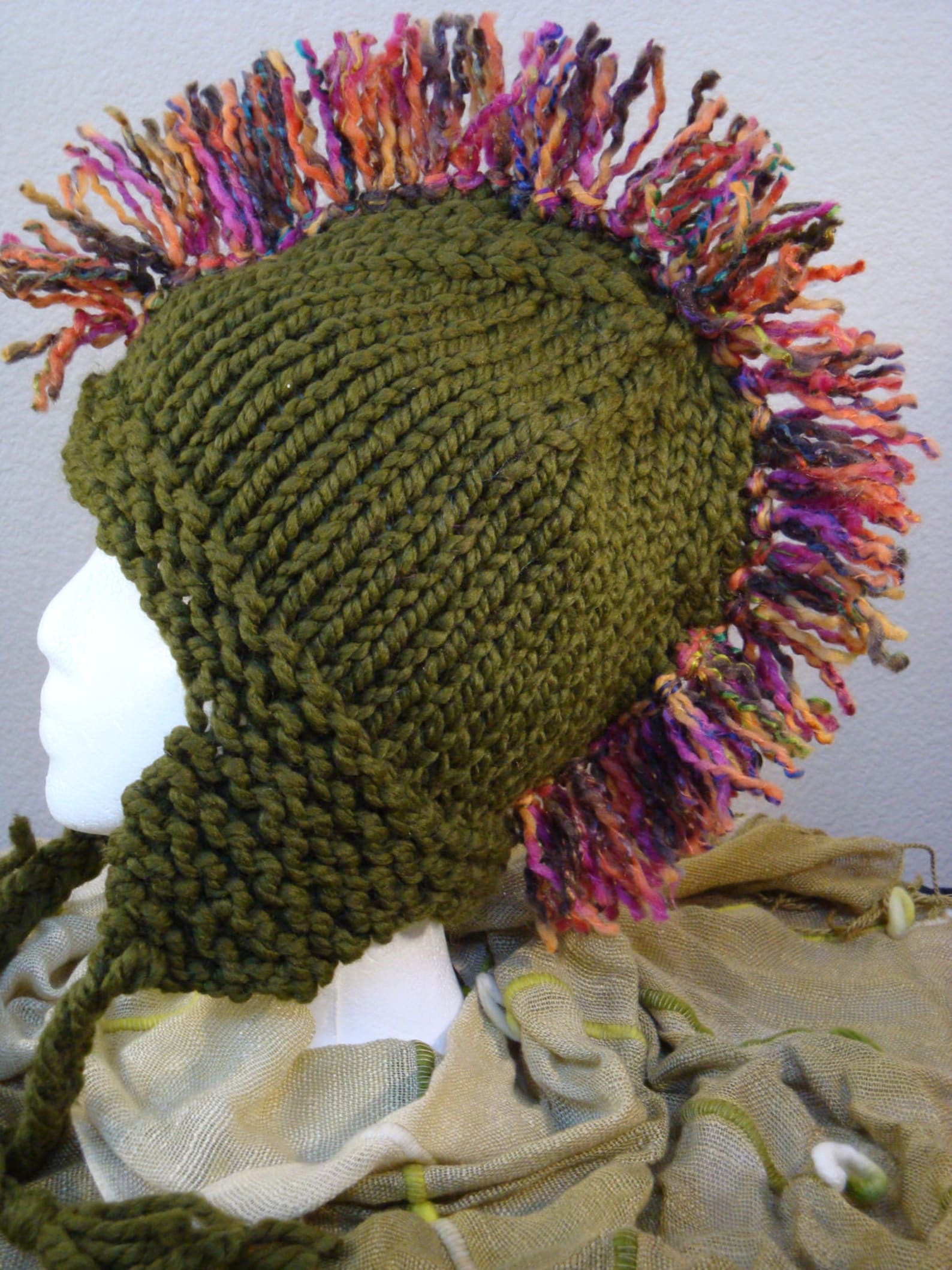 Black Mohawk Hat With Earflaps - Newborn Baby, Toddler, Child, Teen and ...