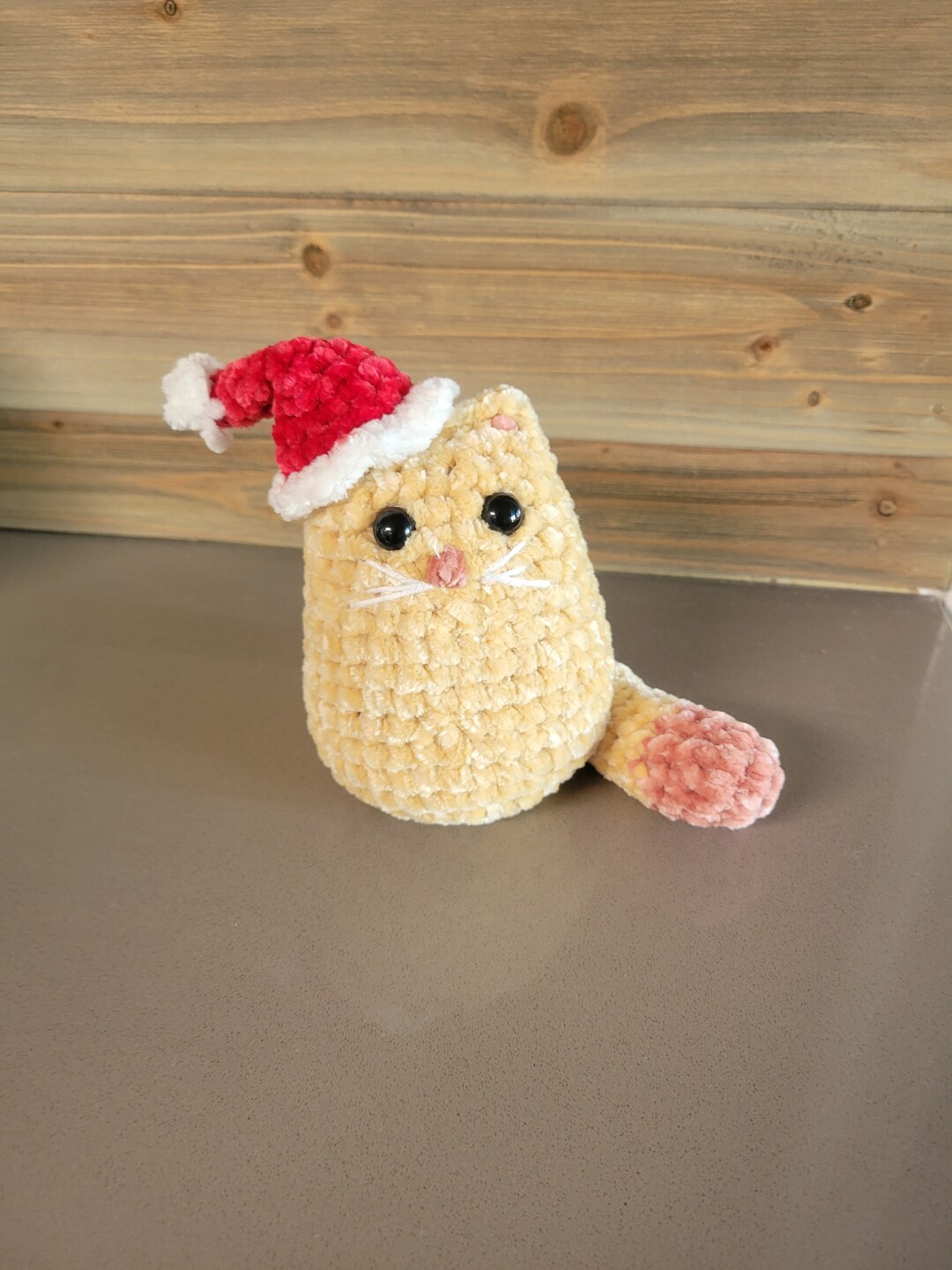 Cat With Santa Hat, Christmas Cat Plushie, Soft Stuffed Kitty ...