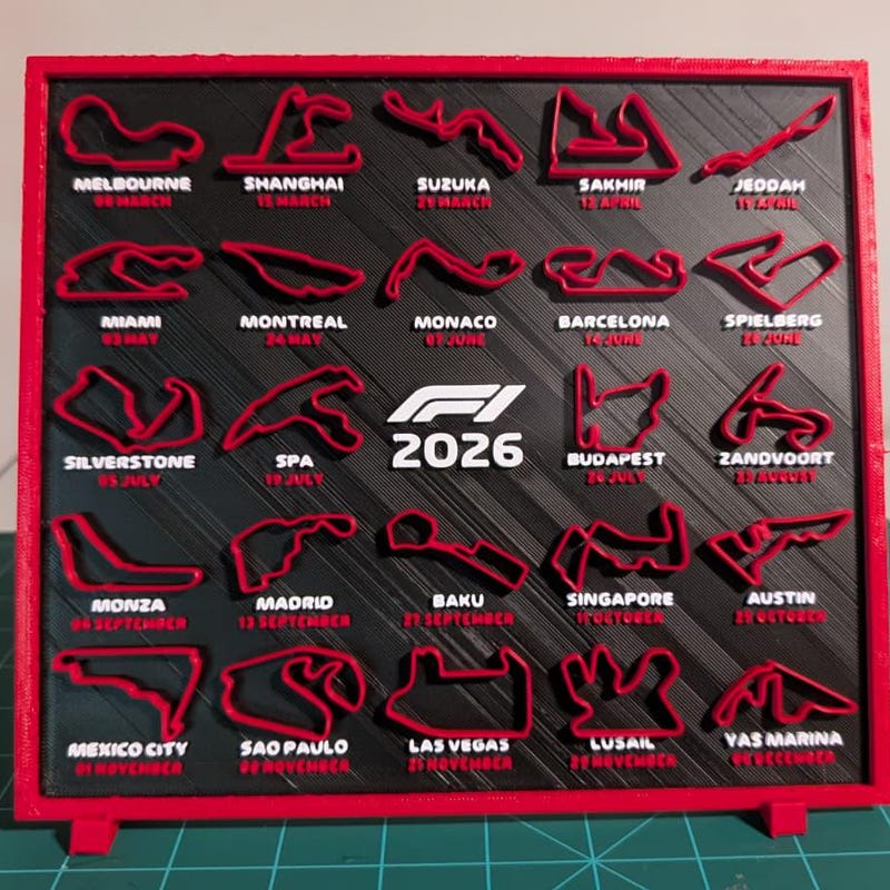 F1 Desk Calendar 2026 - Etsy UK