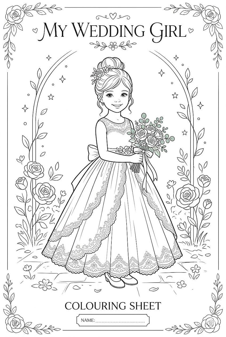 Wedding Gifts Coloring Pages Bundle | Romantic Couple Activity (PDF ...
