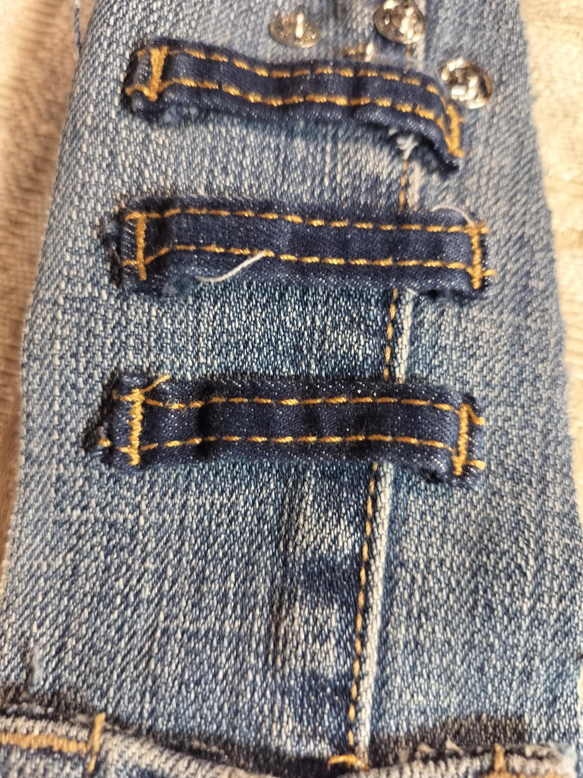 Upcycled Denim Necktie With Metal Snaps – Unisex Statement Accessory - Etsy
