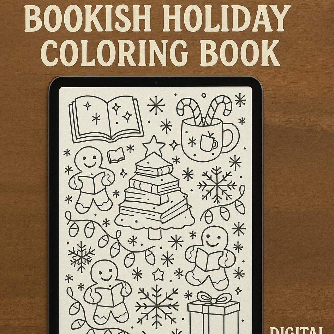 Holiday Coloring Pages – Booktok Inspired Cozy Christmas Coloring Book ...