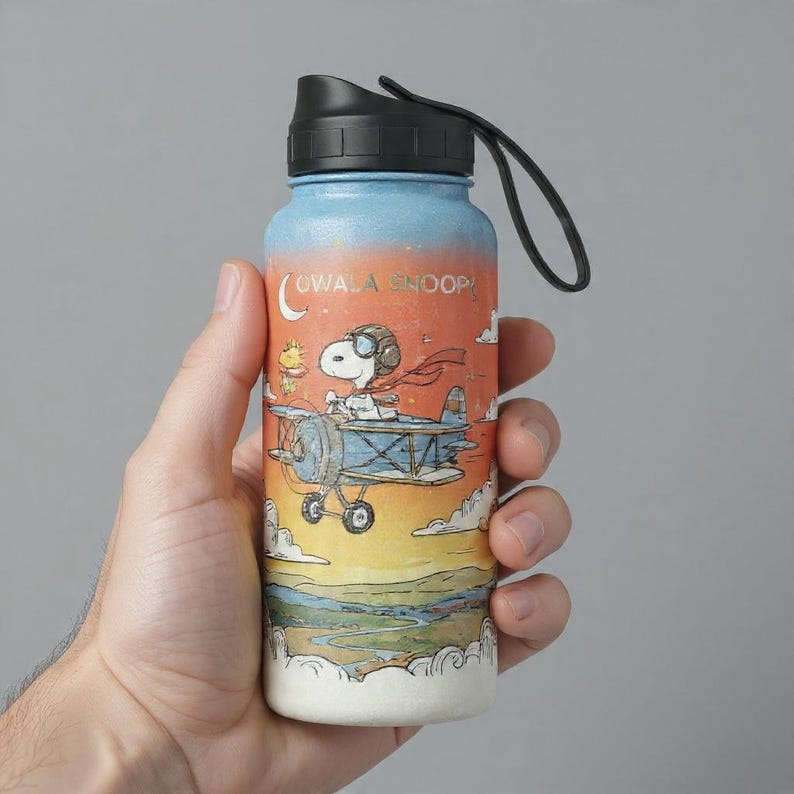Snoopy Owala Water Bottle Wrap | Pilot Snoopy Aesthetic Design | Cute ...