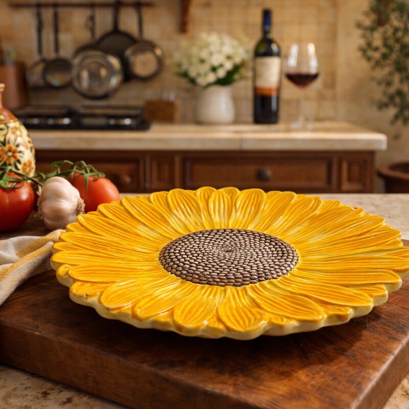 Italian Sunflower Plates - Etsy