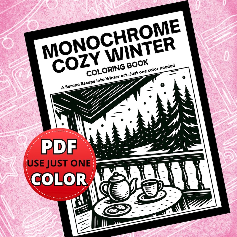 One Color Coloring Book - Etsy