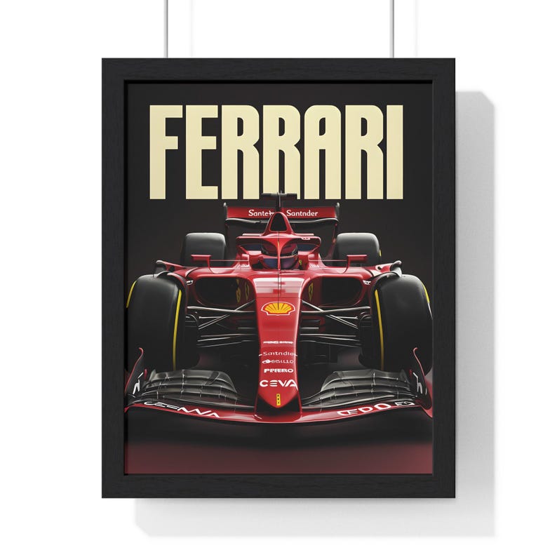 Ferrari F1 Poster – Red Formula Racing Car, Grand Prix Art (instant ...