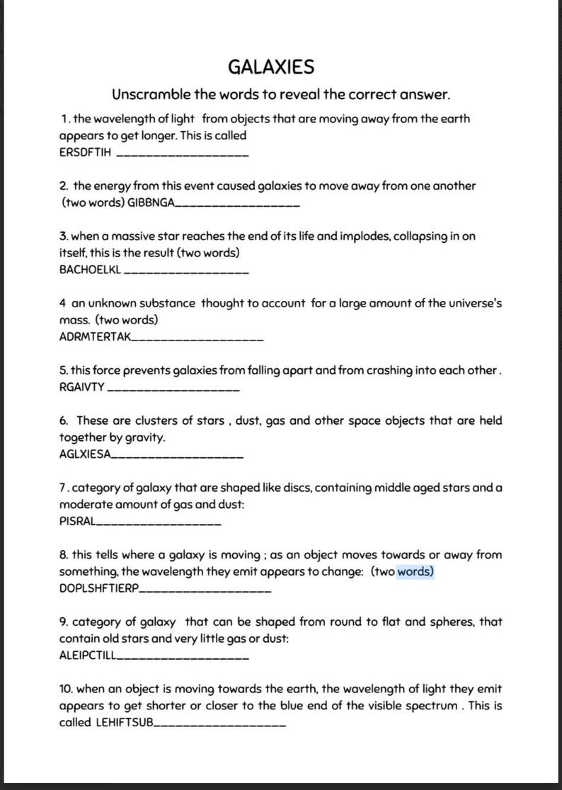 Low Cost Grade 6 Space Science Worksheets | Earth, Moon & Solar System Unit | 15+ Printable ...