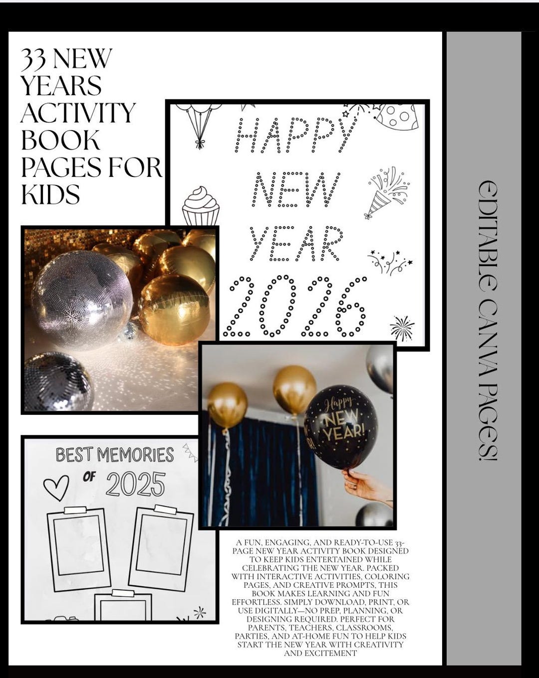 New Year Activity Book for Kids – Fun Games & Coloring (printable ...
