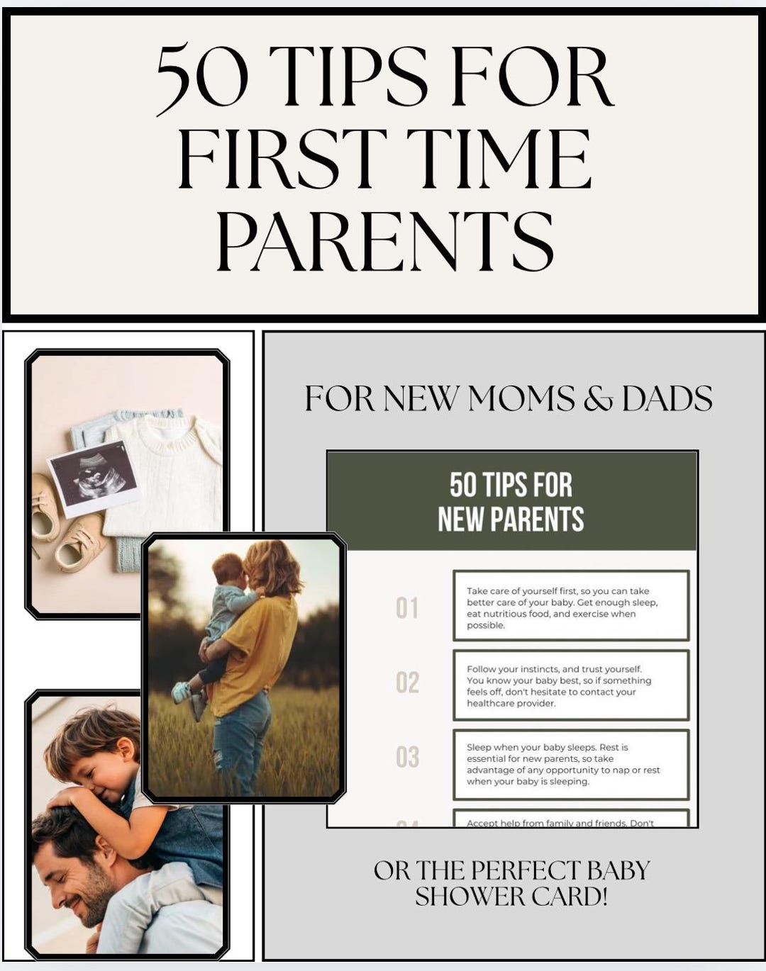 50 New Parent Tips Baby Care Guide, Digital Download, First-time Mom ...