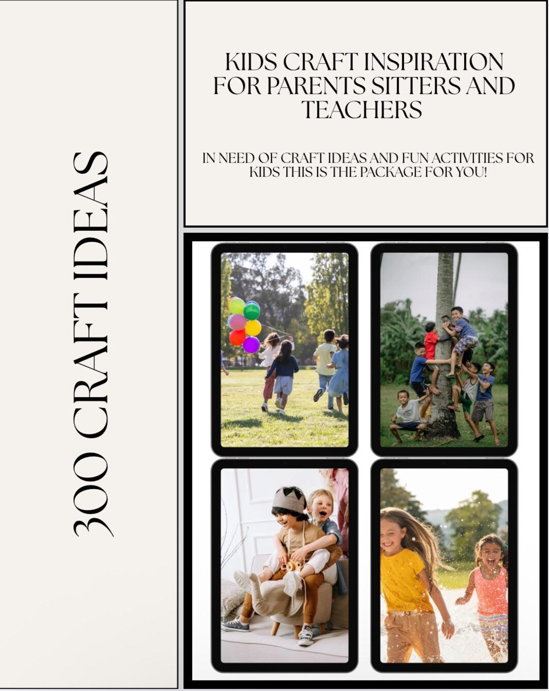 300 Fun Craft Ideas for Kids Printable PDF, Digital Guide for Parents ...