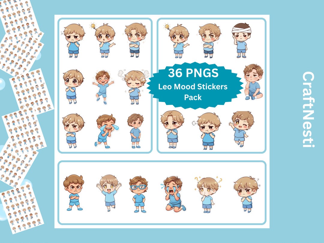 Digital Mood Stickers Pack for Goodnotes - Cute Daily Mood Trackers for ...
