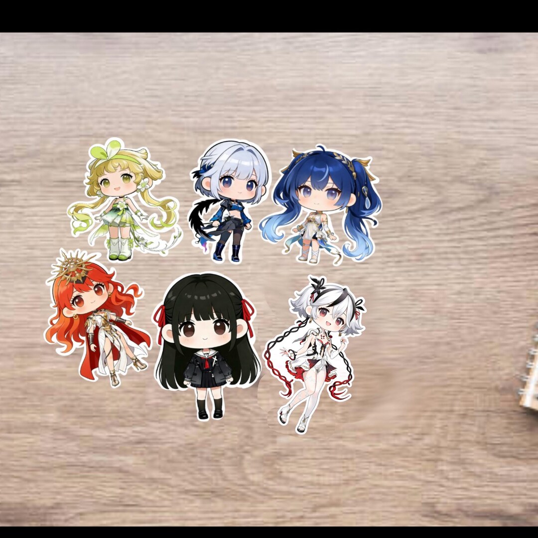 Wuthering Waves Chibi Stickers - Waterproof Vinyl Sticker for Gamers ...