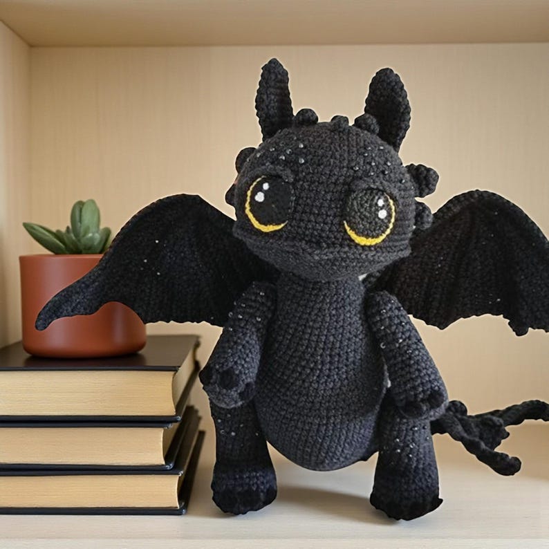 Amigurumi Black Dragon Crochet, Doll Crochet Pattern, Pooh Clothes ...