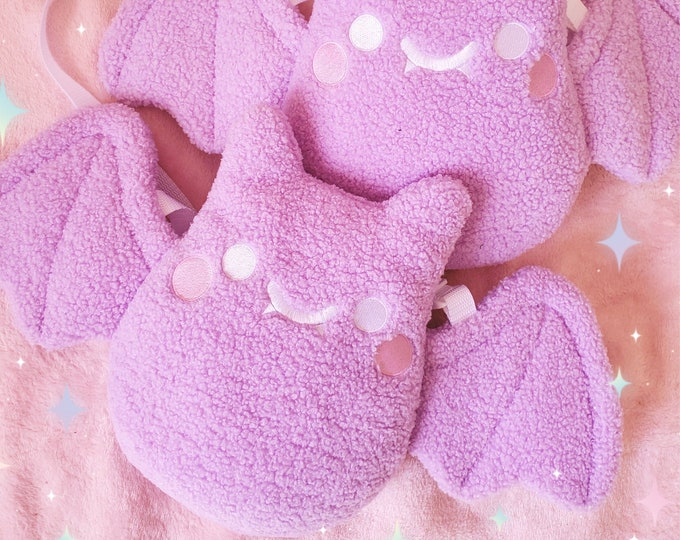 Spooky Cute Bat Purse Lavender With White Face - Etsy