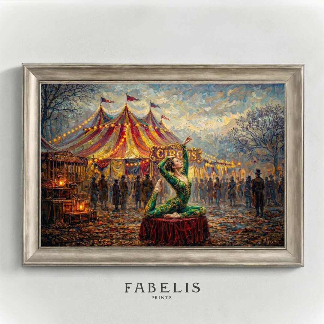 Victorian Circus Art Print • Dark Academia Wall Decor • Contortionist ...