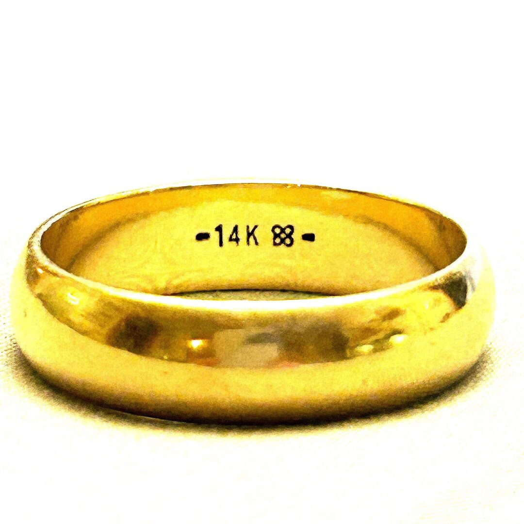 Heirloom Estate Vintage Solid 14K Gold Men's Wedding Band SZ 11 Local ...