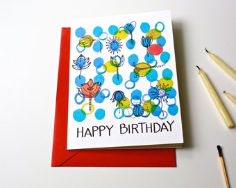 Handwritten Happy Birthday Card - Etsy