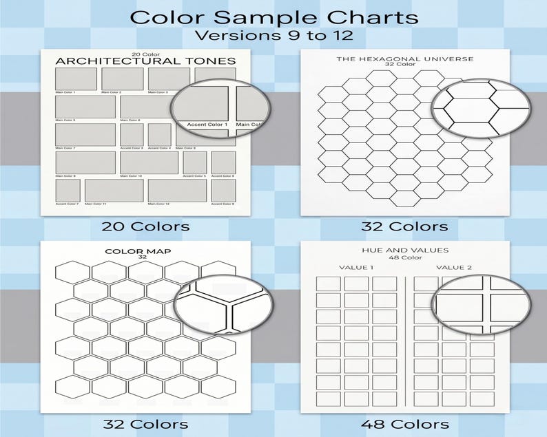Printable Color Swatch Charts, Watercolor Palette Master, Art Journal ...